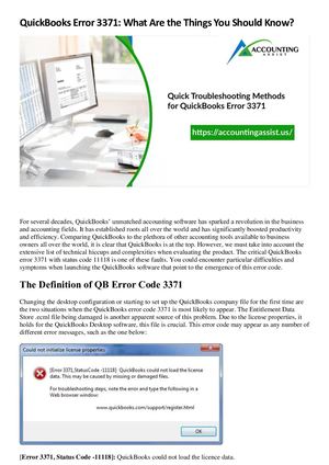 Calaméo - Simple Methods to Fix QuickBooks Online Error Code 1722