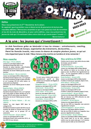 Calaméo - Newsletter Cso Décembre 2022 N°2