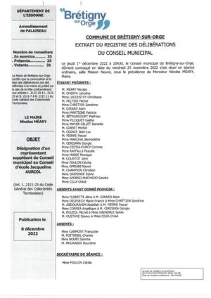 Calaméo - Del 2022 125 Désignation Représentant Ecole J Auriol