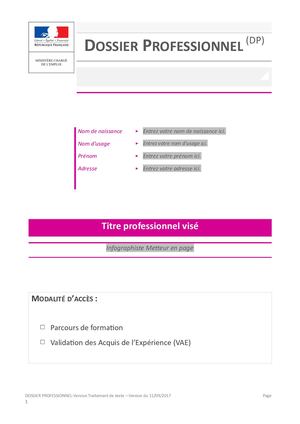 Calaméo - 1 Dossier Professionnel Version Traitement De Texte 11 09 ...