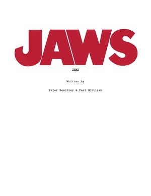 Calaméo - "Jaws" (1975) Screenplay By Peter Benchley And Carl Gottlieb