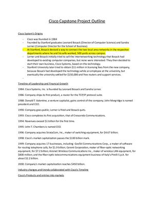 Calaméo - Cisco Capstone Project Outline