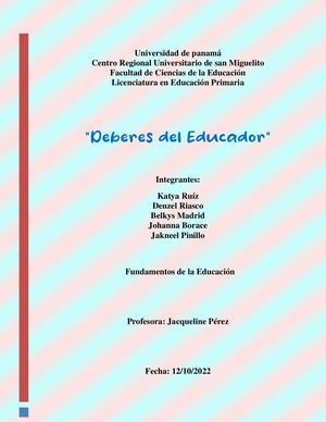 Calaméo - Deberes Del Educador
