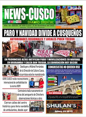 Calaméo - NEWS CUSCO 21 De Diciembre 2022