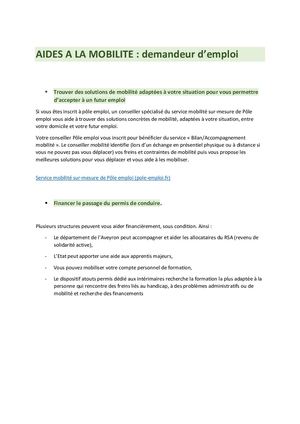 Calaméo - 2022 12 Aides A La Mobilite Demandeur D'emploi