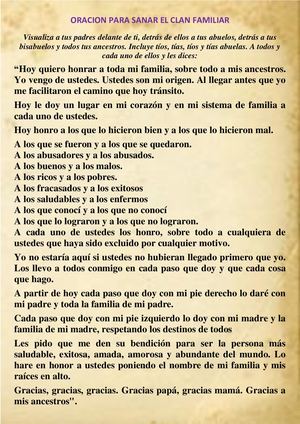 Calaméo - Oracion Para Sanar El Clan Familiar