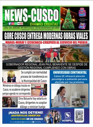 Calaméo - NEWS CUSCO 30 De Diciembre 2022