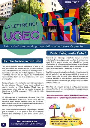 Calaméo - Lettre D'information De L'UGEC - JUIN 2022