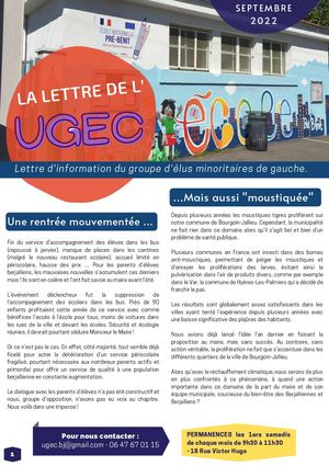 Calaméo - Lettre D'information De L'UGEC - SEPTEMBRE 2022