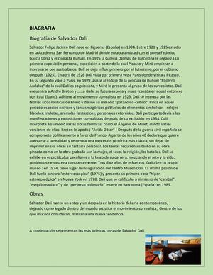 Calaméo - Salvador Dali Biografia Lengua Y Literatura