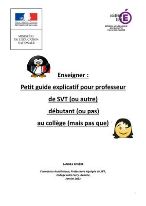 Calaméo - Enseigner :Petit Guide Pour Professeur De Svt Débutant