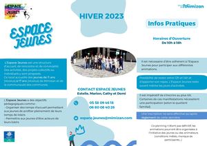 Calaméo - Programme Espace Jeunes Hiver 2023