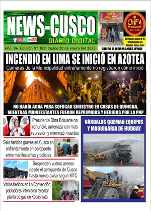 Calaméo - NEWS CUSCO 20 De Enero 2023
