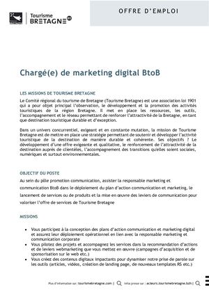 Calaméo - Offre Chargé(e) De Marketing Digital BtoB