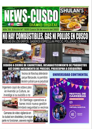 Calaméo - NEWS CUSCO 26 De Enero 2023