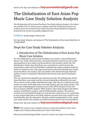 Calaméo - The Globalization Of East Asian Pop Music Case Study Solution ...