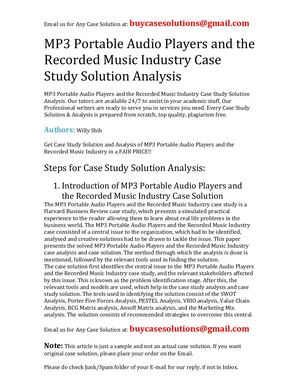 Calaméo - MP3 Portable Audio Players And The Recorded Music Industry ...