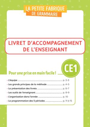 Calaméo - La petite fabrique de grammaire - Livret d'accompagnement de ...