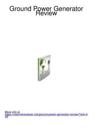 Calaméo - Ground Power Generator Review 2023
