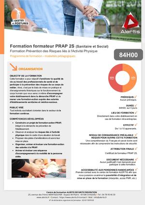 Calaméo - Fiche Programme Formation Formateur Prap 2s Sanitaire Et ...