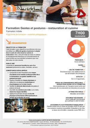 Calaméo - Fiche Programme Formation Gestes Et Postures Restauration ...