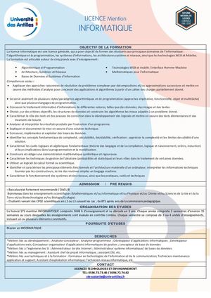 Calaméo - Fiche Diplôme Informatique 2023 V2