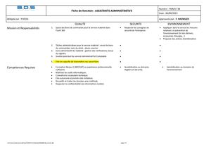 Calaméo - FMM1 F38 - Fiche De Fonction ASSISTANTE ADMINISTRATIVE