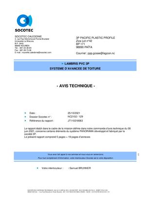 Calaméo - Avis Technique 3p Gamme Panorama