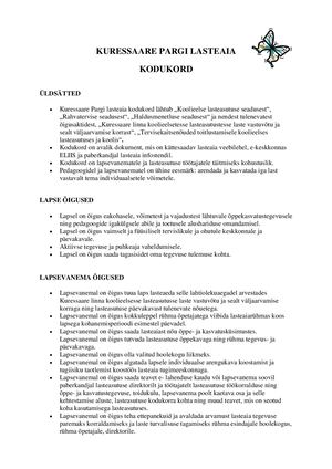 Calaméo - Kuressaare Pargi Lasteaia Kodukord 2023