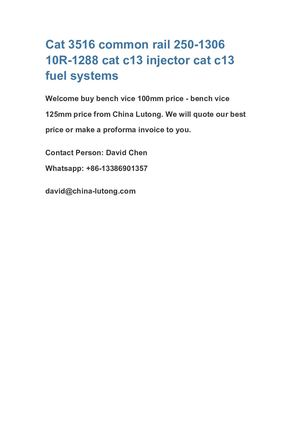 Calaméo - Cat 3516 Common Rail 250 1306 10r 1288 Cat C13 Injector Cat ...