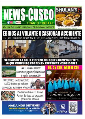Calaméo - NEWS CUSCO 24 De Febrero 2023