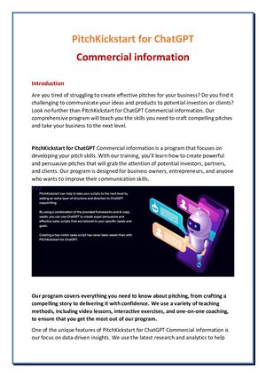 Calaméo - Pitch Kickstart For Chat Gpt Commercial Information