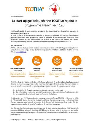 Calaméo - Communique De Presse Tootila Laureat French Tech 120