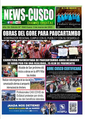 Calaméo - NEWS CUSCO 3 De Marzo 2023