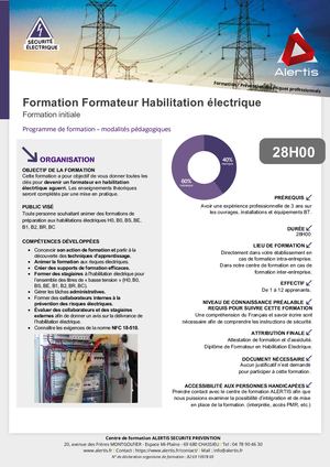 Calaméo - Fiche Programme Formation Formateur Habilitation électrique ...