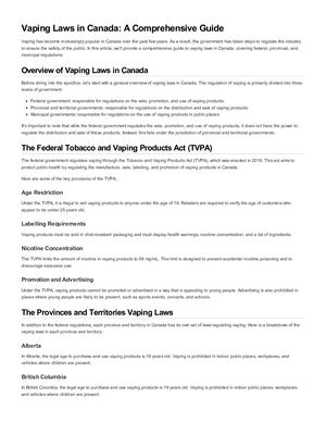 Calaméo - Vaping Laws In Canada