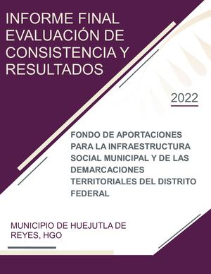 Calaméo - Informe Final De La Evaluación De Consistencia Y Resultados Docx