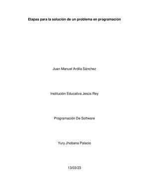 Calaméo - Etapas Para La Solución De Un Problema En Programación (Pdf)
