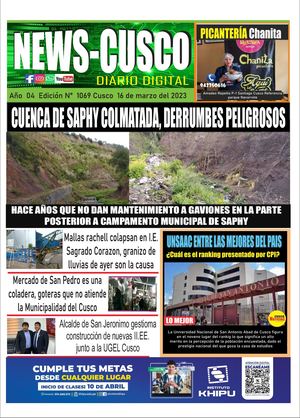 Calaméo - DIARIO NEWS CUSCO Jueves 16 De Marzo 2023