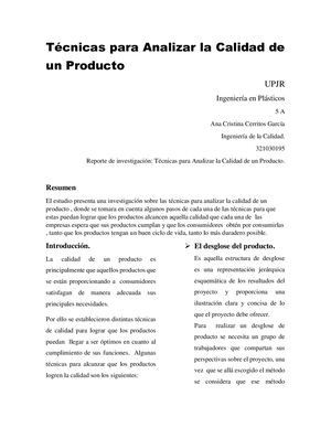Calaméo - Técnicas Para Analizar La Calidad De Un Producto