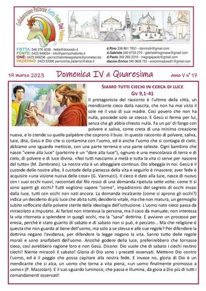 Calaméo - 4° Domenica Di Quaresima 2023