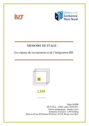 Calaméo - Mémoire De Stage L3m Vf Pdf