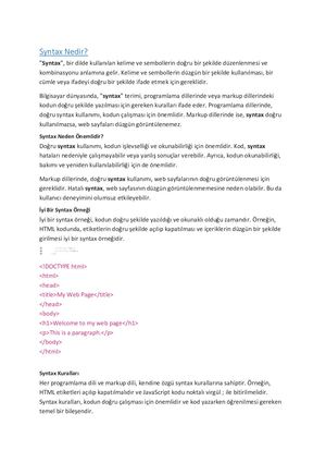 Calaméo - Syntax Nedir