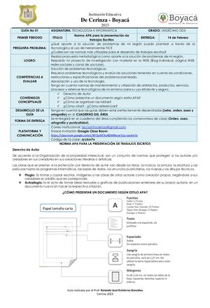 Calaméo - 11mo 02 Guía 01 Norma Apa Para La Presentación De Trabajos Escritos