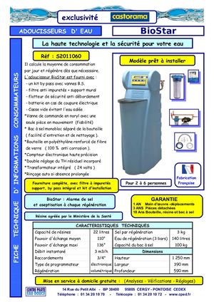 Calaméo - Fiche Technique BWT BIOSTAR