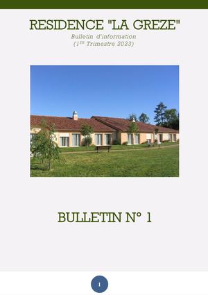 Calaméo - Résidence "La Grèze" - Bulletin N° 1