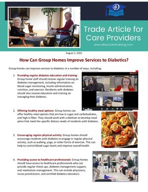 Calaméo - Trade Article: Group Homes Can Improve Services To Diabetics ...