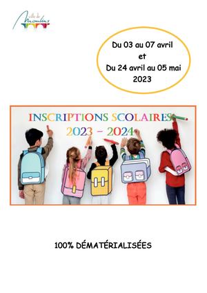 Calaméo - Inscriptions Scolaires 2023 2024