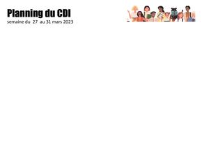 Calaméo - Planning Cdi 27 Mars