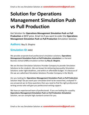Calaméo - Solution For Operations Management Simulation Push Vs Pull ...